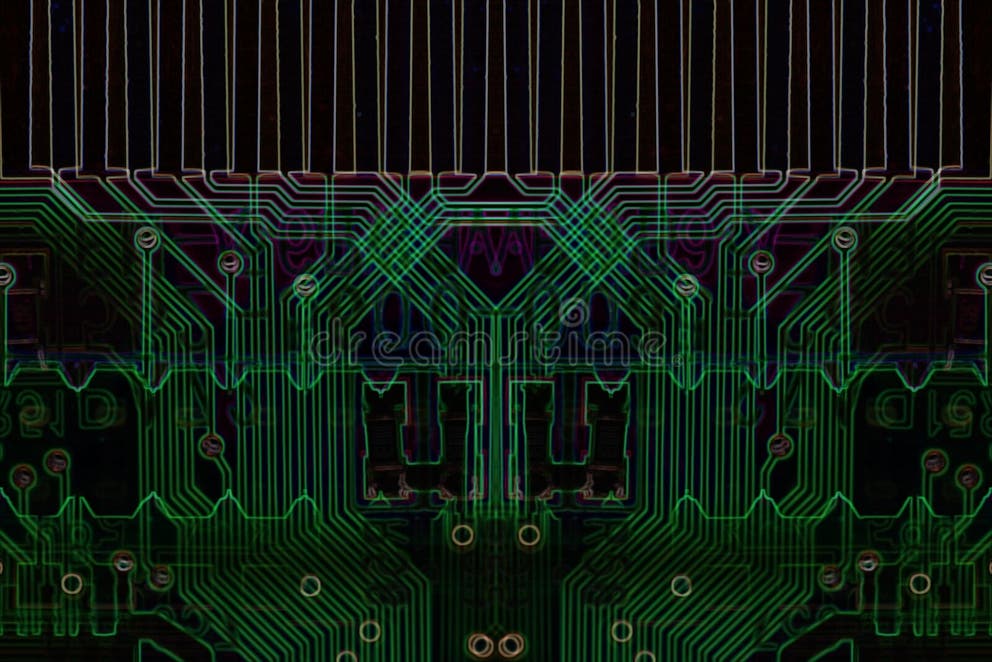 Microelectronics Computer Chip Background Stock Photo - Image of ...