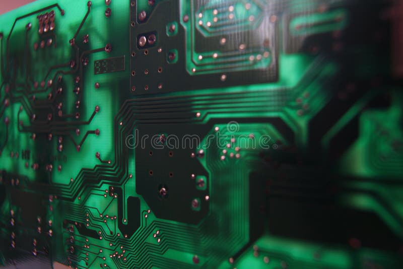 Microelectronics Computer Chip Background Stock Photo - Image of ...