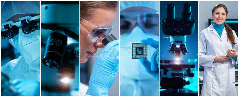 Microelectronics Engineers Work in a Modern Scientific Laboratory on ...