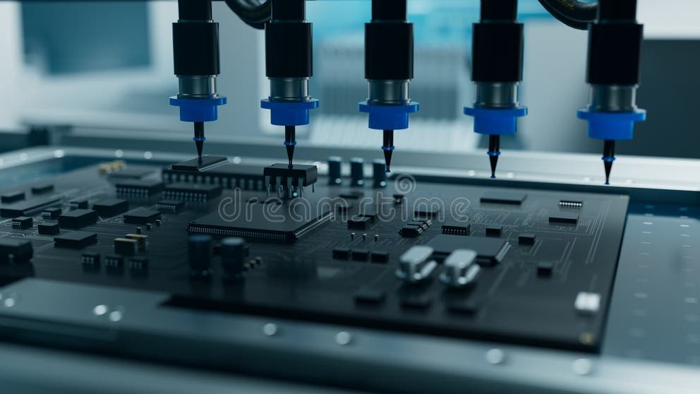 Microelectronics Laboratory Stock Illustration - Illustration of ...