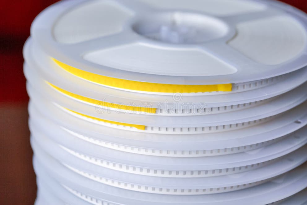 Microelectronics Production Concept. Batch of SMD or Surface Mount ...