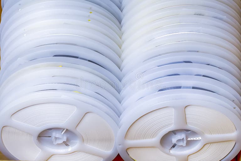 Microelectronics Production. Two Batches of SMD or Surface Mount ...