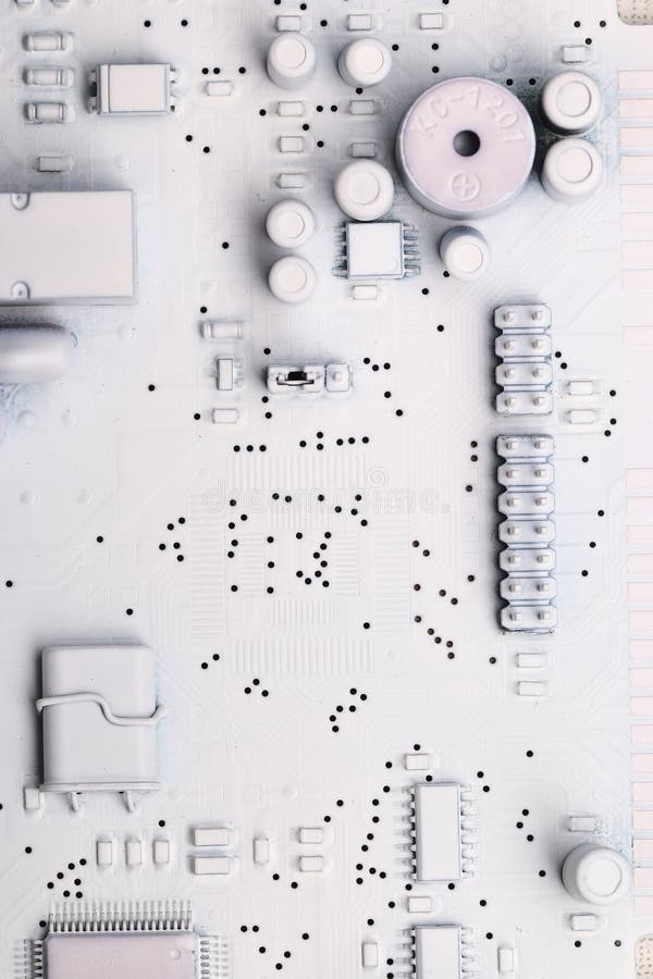 Microelectronics White Background Chips Stock Image - Image of ...