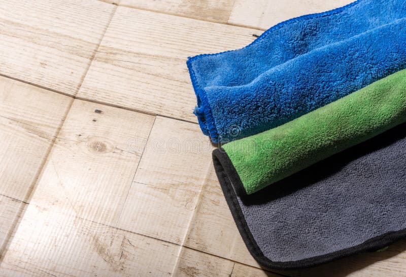 Microfiber Ceiling Cleaning and Rubbing an Hardwood Floor with a ...