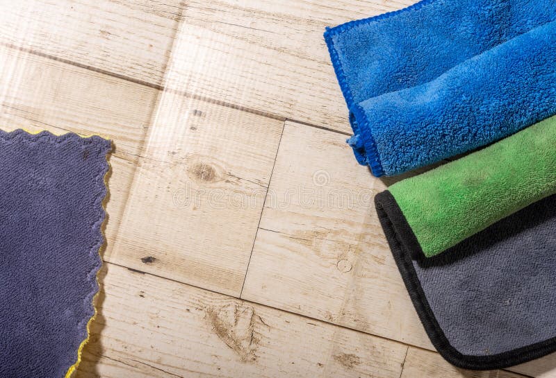 Microfiber Ceiling Cleaning and Rubbing an Hardwood Floor with a ...