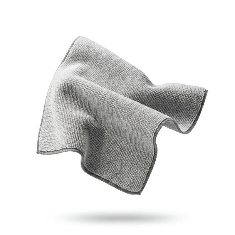 Gray Microfiber Cloth with a Textured, Looped Surface Stock ...