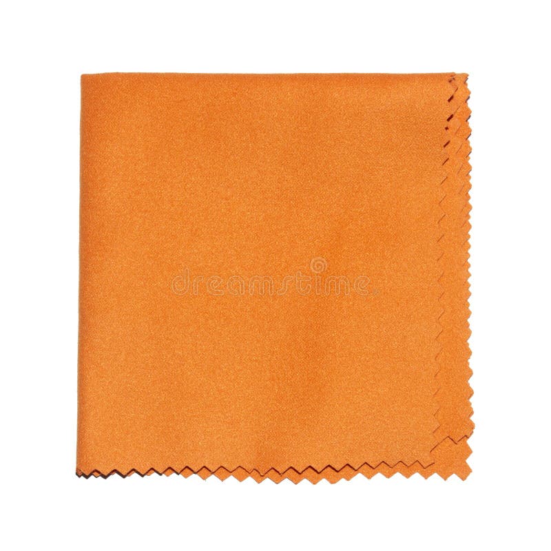 Microfiber Orange Background Cloth Wiping Surfaces Screen Stock Photos ...
