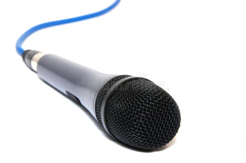 Microfon with cable stock photo. Image of speak, dynamic - 2475466