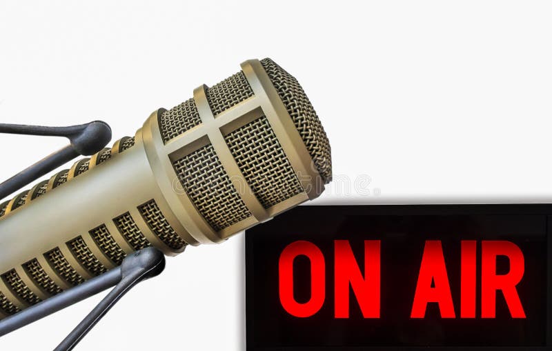 Microfono Professionale E Segnale Aereo Immagine Stock - Immagine di ...