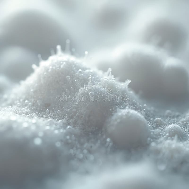 Micrograph of Foamy White Chemical Fluid, Chain of Compounds ...