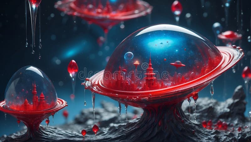 Microgravity Symphony: Droplet Celestial Canvas. AI Generate Stock ...