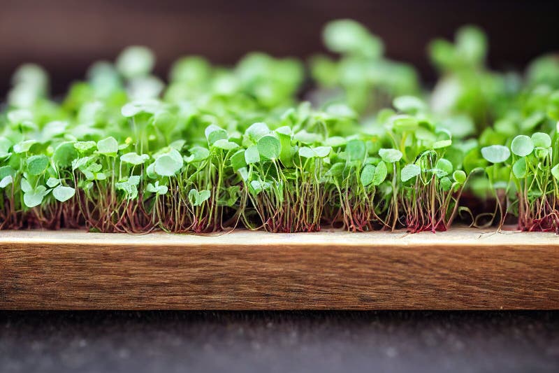 Microgreens Grown in Special Boxes for Use in Cooking Stock ...