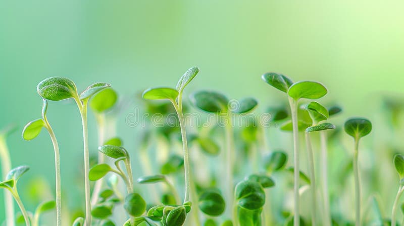 Microgreens are Sprouting and Thriving in a Greenhouse, Bathed in ...