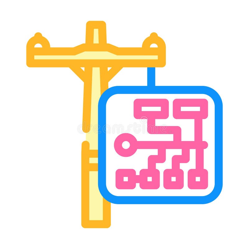 Microgrids Electric Color Icon Vector Illustration Stock Illustration ...