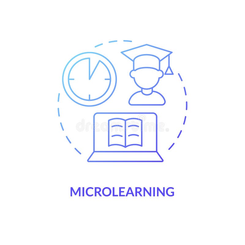 Microlearning Blue Gradient Concept Icon Stock Vector - Illustration of ...