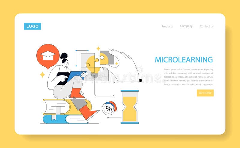 Microlearning Concept. Vector Illustration Stock Vector - Illustration ...