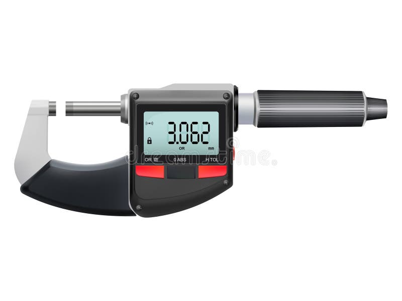 Micrometer stock vector. Illustration of distance, engineering - 251416477