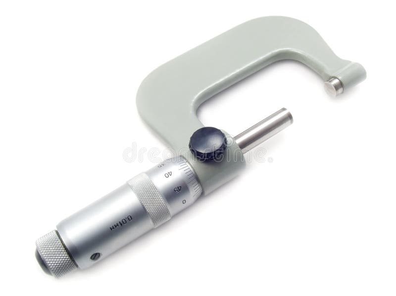 Micrometer Isolated Against White Background Stock Photo - Image of ...