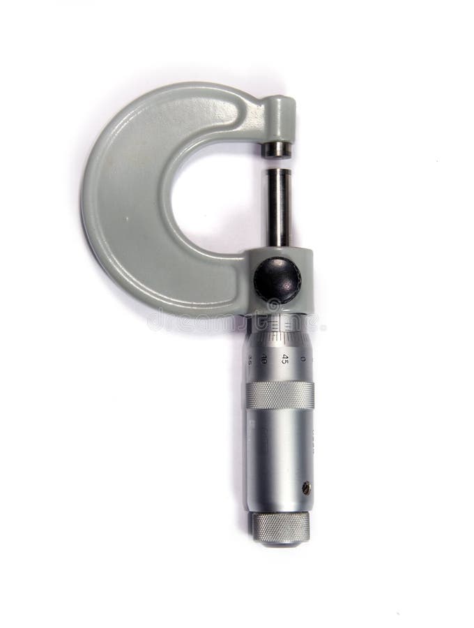 Micrometer Isolated On White Stock Photo - Image of allowance, scale ...