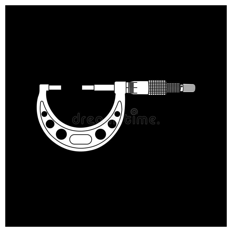 Micrometer Measuring Instrument Design Template Stock Vector ...