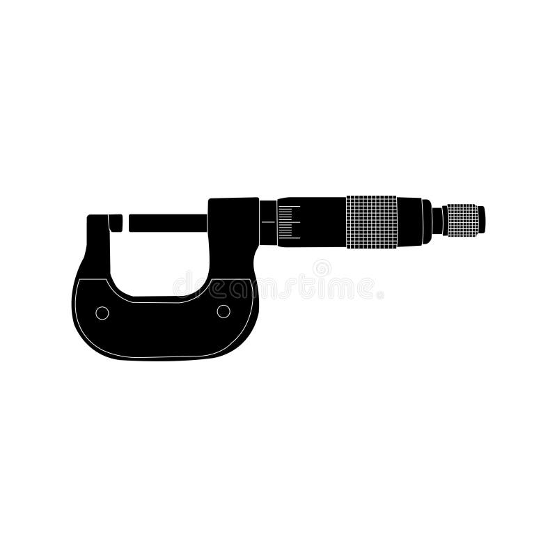 Micrometer Measuring Instrument Icon Stock Vector - Illustration of ...
