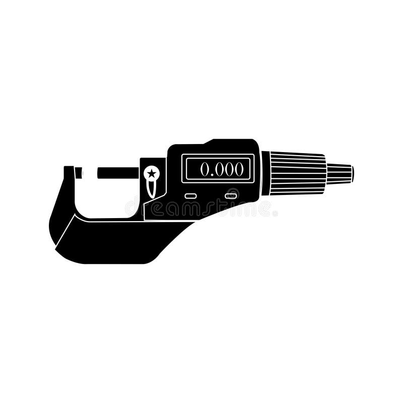 Micrometer Measuring Instrument Icon Stock Vector - Illustration of ...