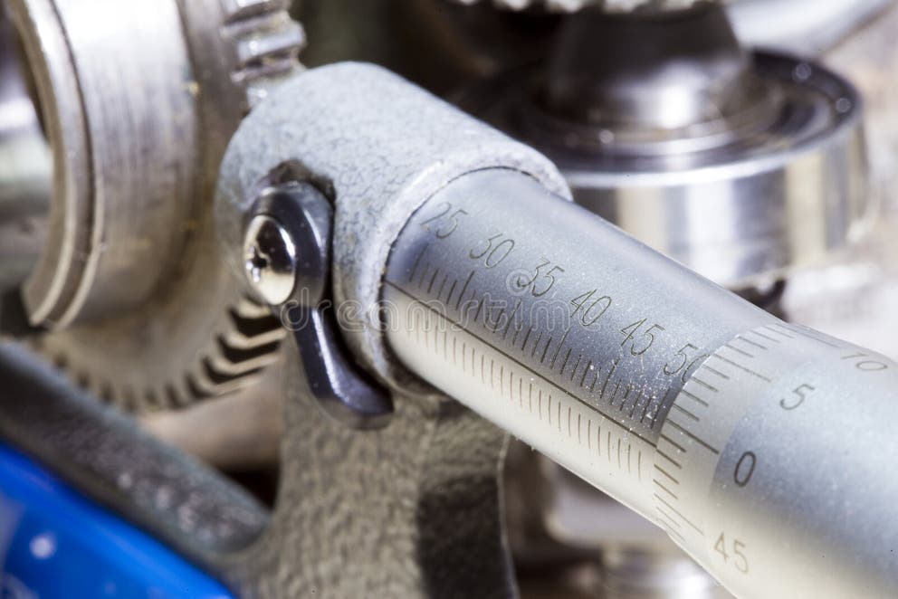 Micrometer, Measuring Scale Close-up Stock Image - Image of digital ...