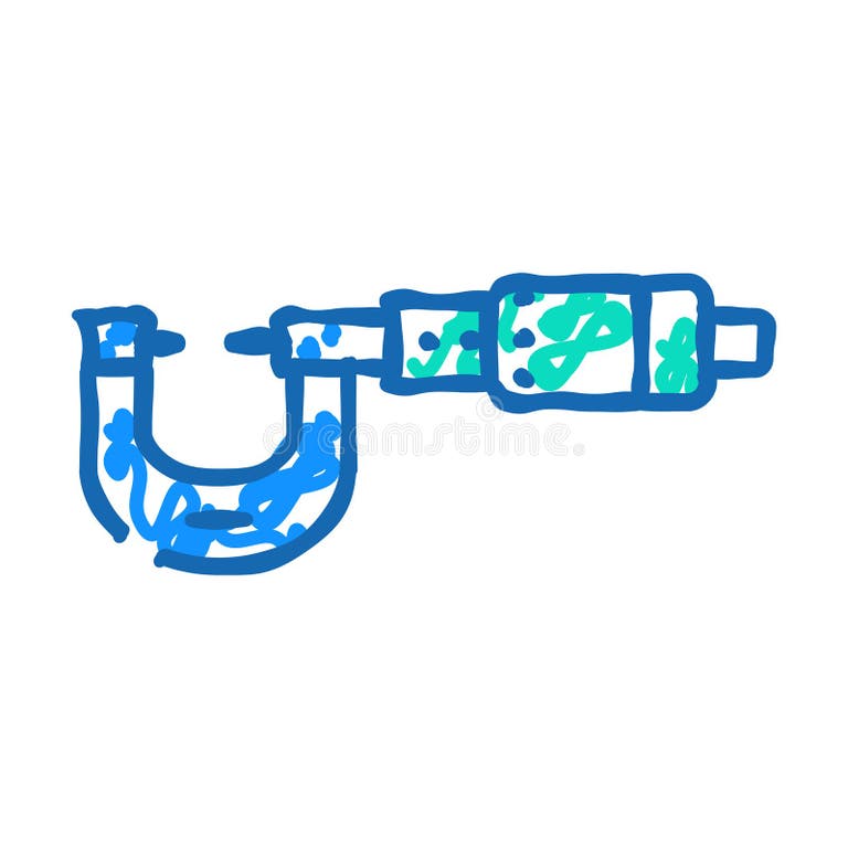 Micrometer Tool Work Icon Doodle Illustration Stock Illustration ...