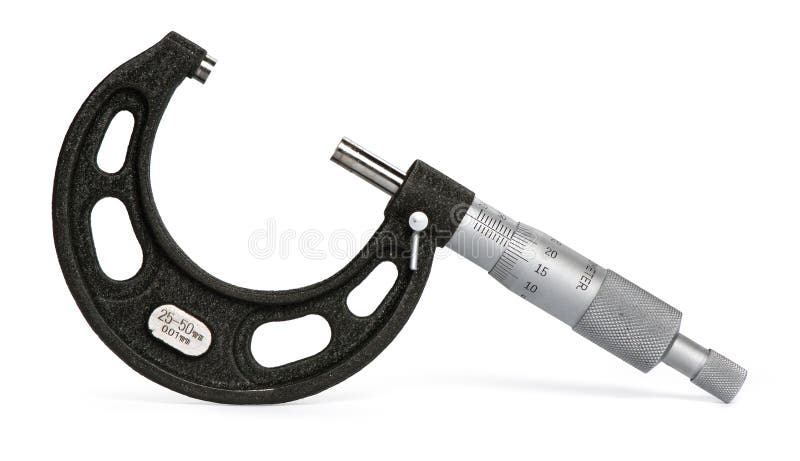 Micrometer on a White Background Stock Photo - Image of rule ...