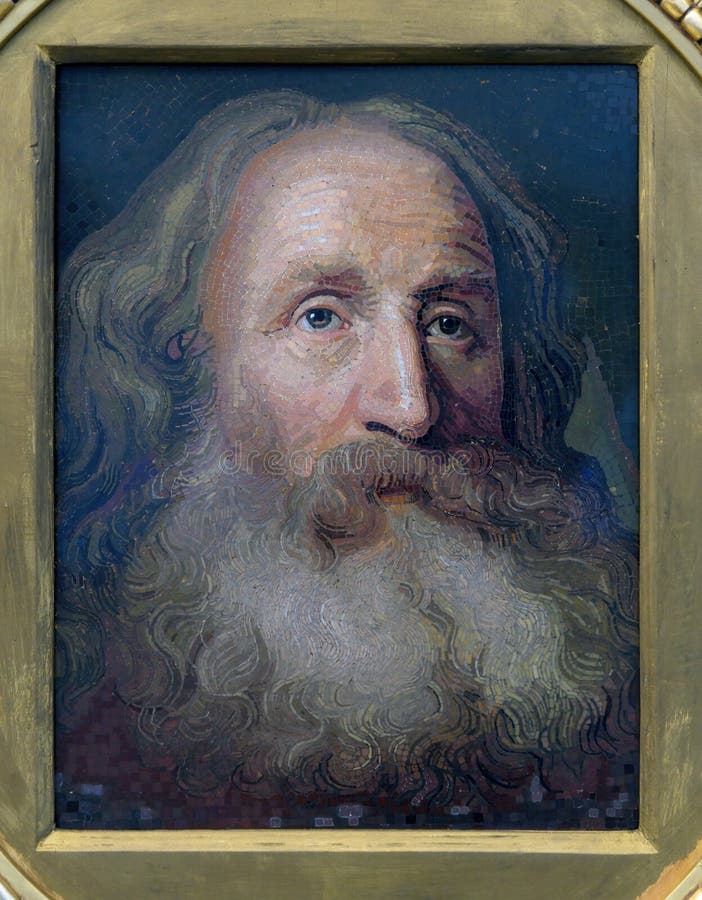 Micromosaic Portrait of Elder Man Editorial Stock Photo - Image of ...