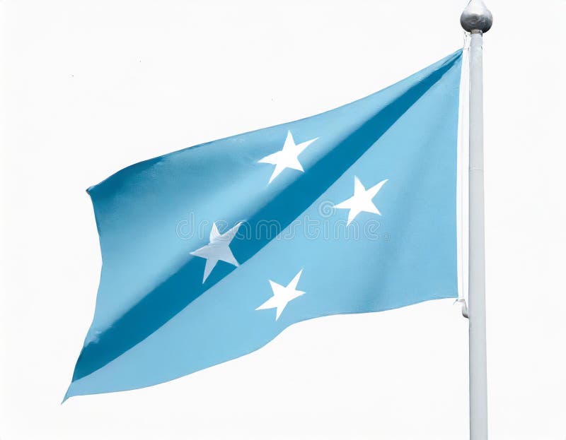 Micronesia Flag Waving on the Wind Stock Illustration - Illustration of ...