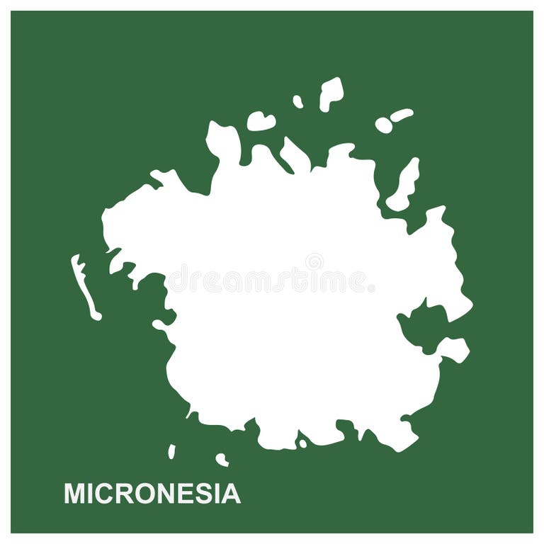 Micronesia map icon stock vector. Illustration of silhouette - 340910524