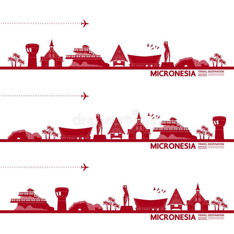 Micronesia Travel Destination Vector Illustration Stock Vector ...
