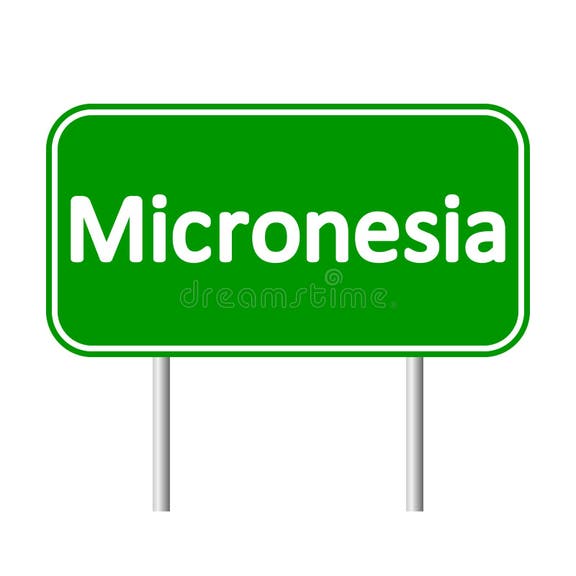 Micronesia road sign. stock illustration. Illustration of vacation ...