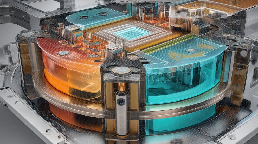 Micronuclear Reactor Core Rotating, Exposing Intricate Internal ...