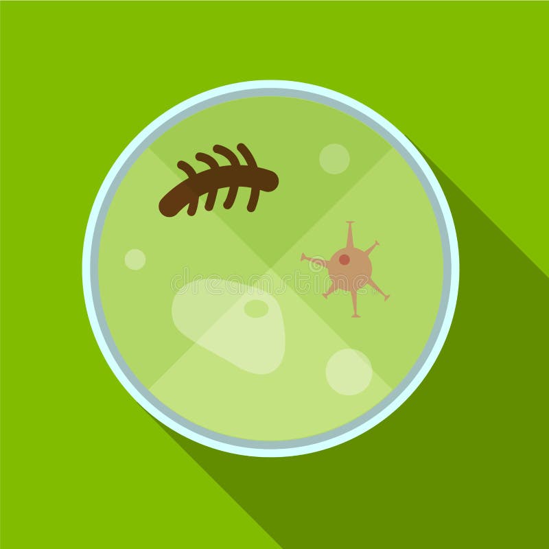 Microorganism Flat Icon Illustration Stock Vector - Illustration of ...
