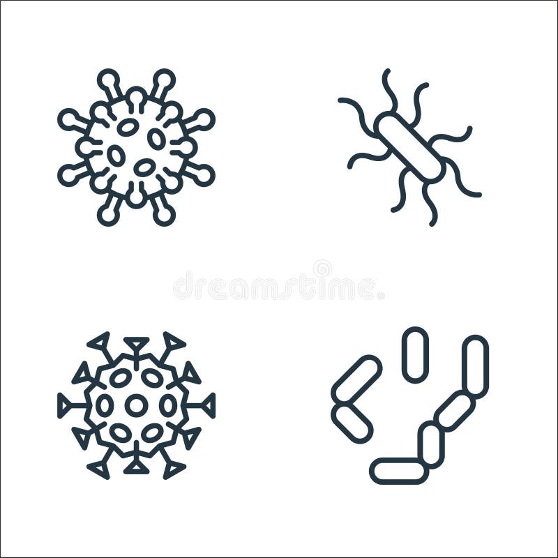 E Coli Icon Vector from Microorganism Concept. Thin Line Illustration ...