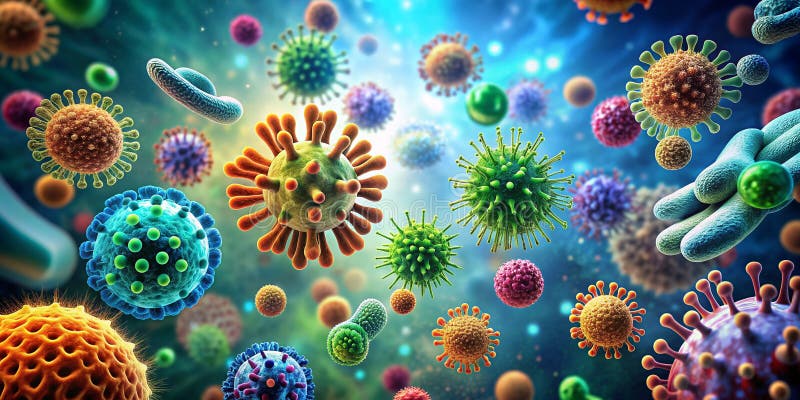 Microorganisms Bacteria Viruses Microbiology Contamination Contagions ...