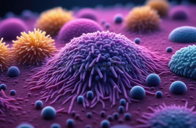 Microorganisms or Germs that Cause Disease. Colorful Virus or Bacteria ...