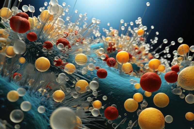 Microorganisms Under a Microscope for Fuel Cell Research Stock Photo ...