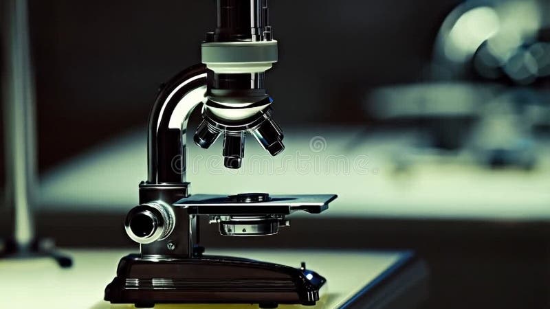 Microorganisms Under a Microscope in a Scientific Lab Stock Footage ...