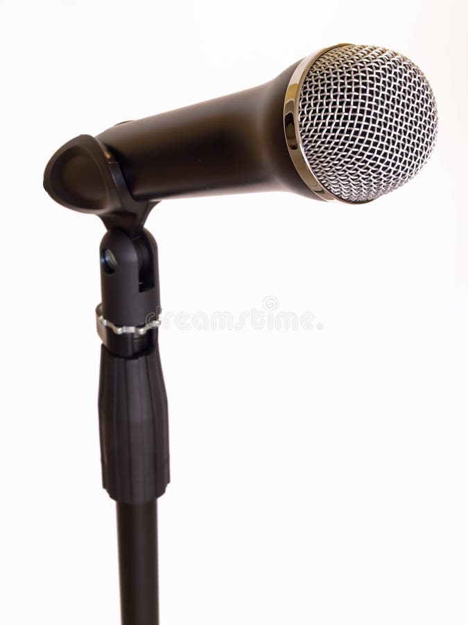 Microphone Isolated Side View Stock Photo - Image of standup, stand ...