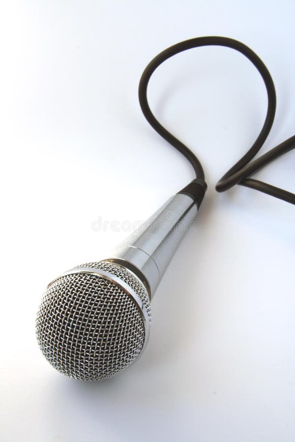 Microphone with cord stock image. Image of broadcast - 10505003