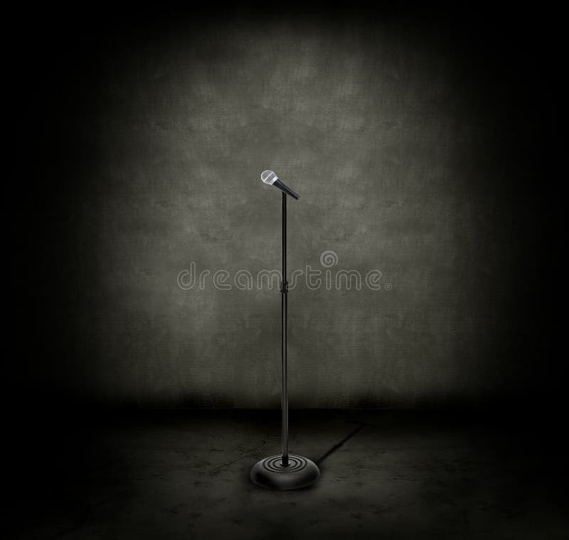Open Mic stock photo. Image of microphone, spotlight - 18633464