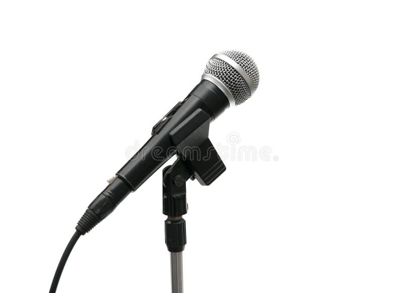 Microphone Isolated Side View Stock Photo - Image of standup, stand ...