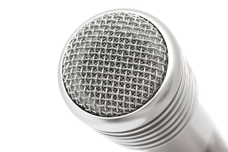 Metallic Texture of Microphone Head Stock Image - Image of head, metal ...