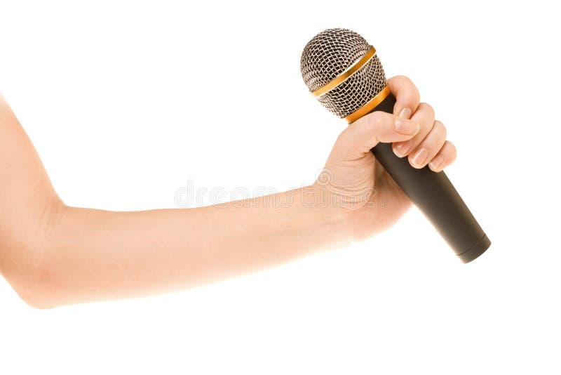 Interview with microphone stock image. Image of hand - 27964033