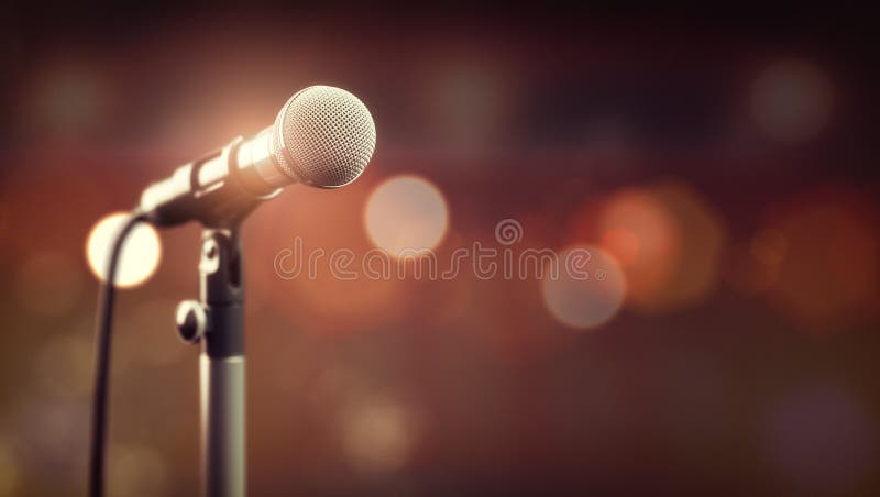 Microphone on Abstract Background. Audio, Music, Multimedia Stock ...