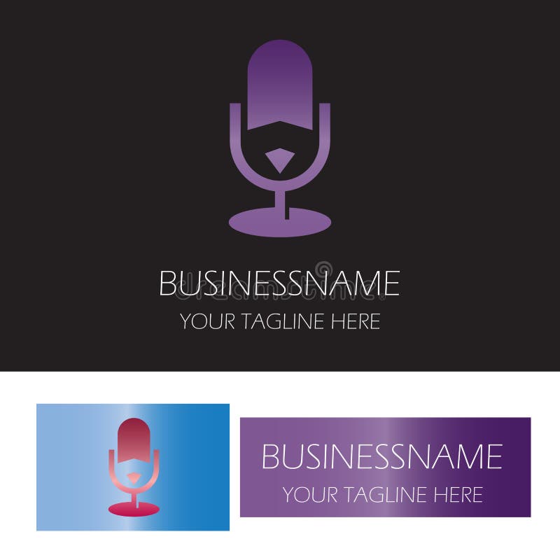 Microphone abstract logo stock vector. Illustration of school - 82860897