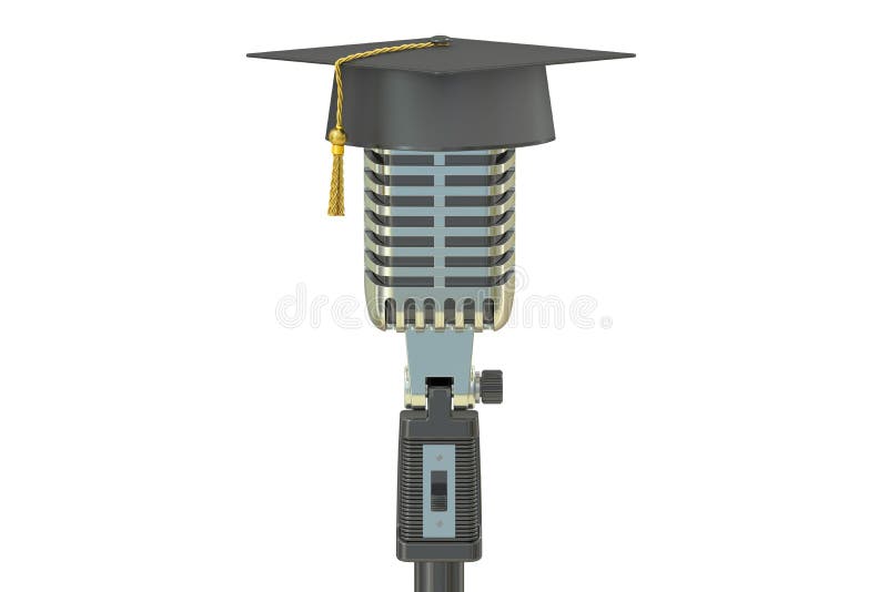 Microphone Graduation Cap Stock Illustrations – 205 Microphone ...